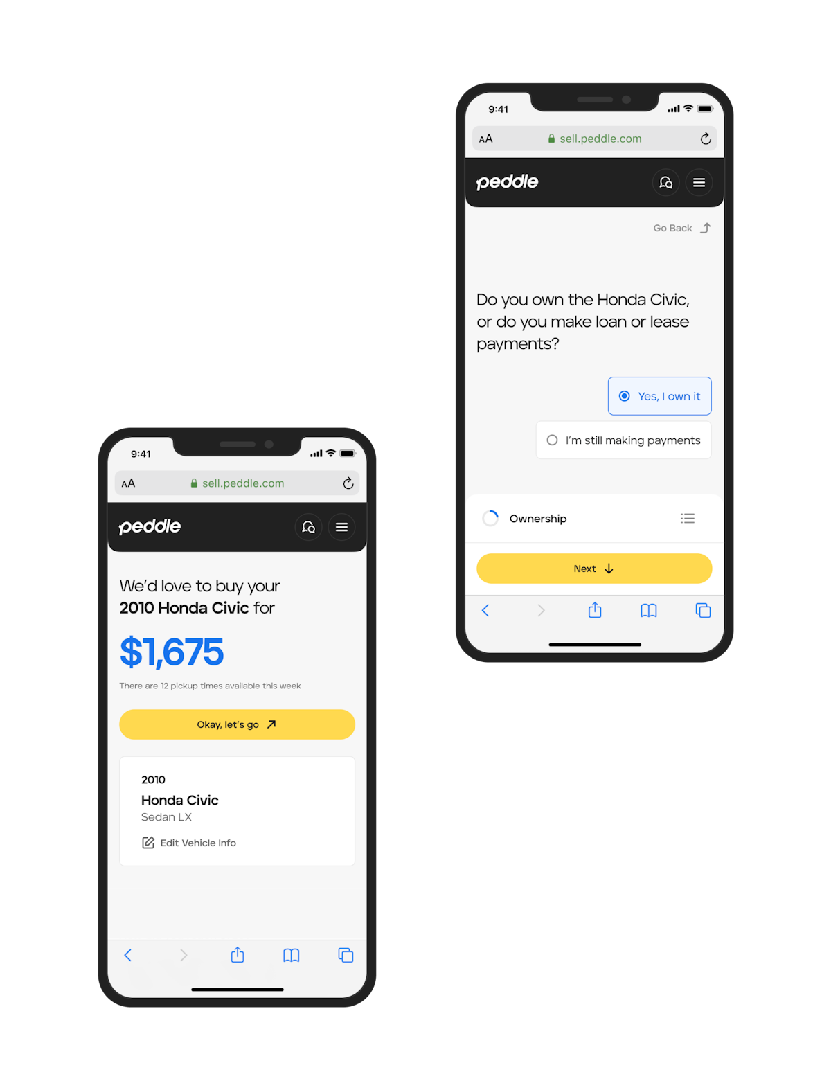 Sell your car the easy way | Get an instant cash offer | Peddle